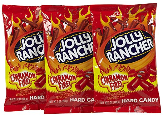 Jolly Rancher Hard Candy Cinnamon Fire Flavor Peg Bag, 7 oz, 3 pk – candy0